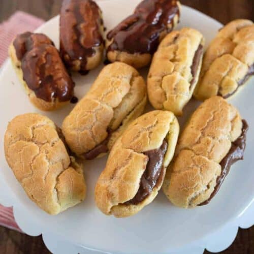 Homemade Chocolate Eclairs Recipe with Chocolate Custard