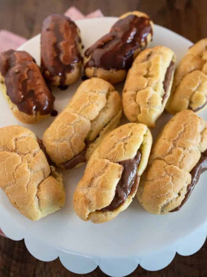 Homemade Chocolate Eclairs Recipe with Chocolate Custard