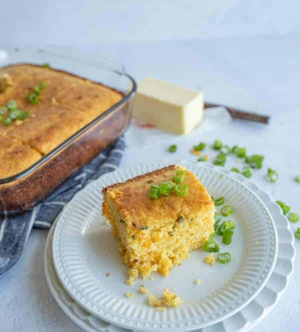 Easy Cornbread with Cheese & Green Onions | Bless This Mess