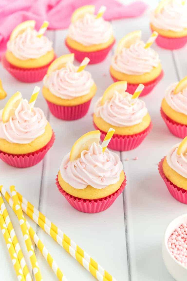 Pink Lemonade Cupcakes - Bless This Mess