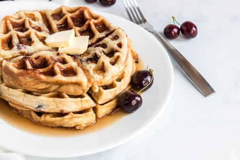 Sweet Cherry Waffles - Fruity & Fluffy — Bless this Mess