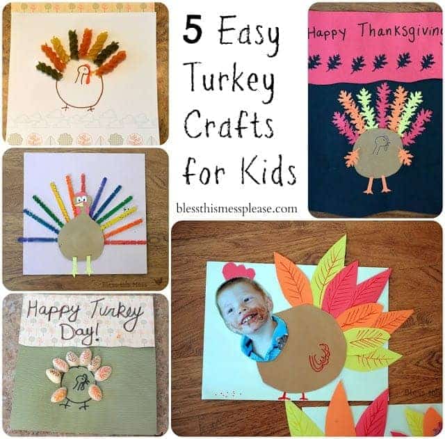 5 Easy Turkey Crafts For Kids DIY Thanksgiving Crafts