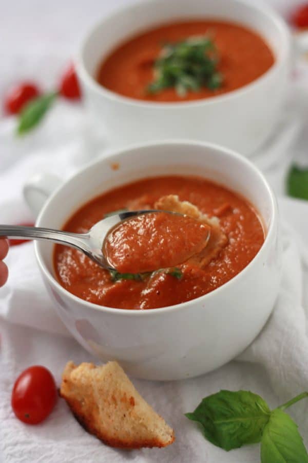 Roasted Tomato Basil Soup — Bless this Mess