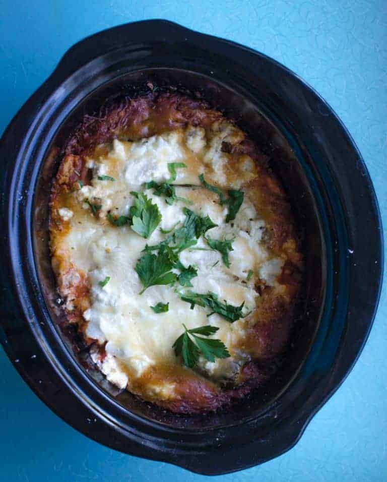 Easy Slow Cooker Vegetable Lasagna | Healthy Lasagna with Zucchini