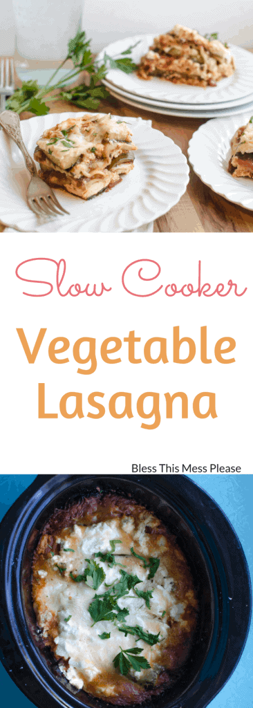 Easy Slow Cooker Vegetable Lasagna | Healthy Lasagna with Zucchini