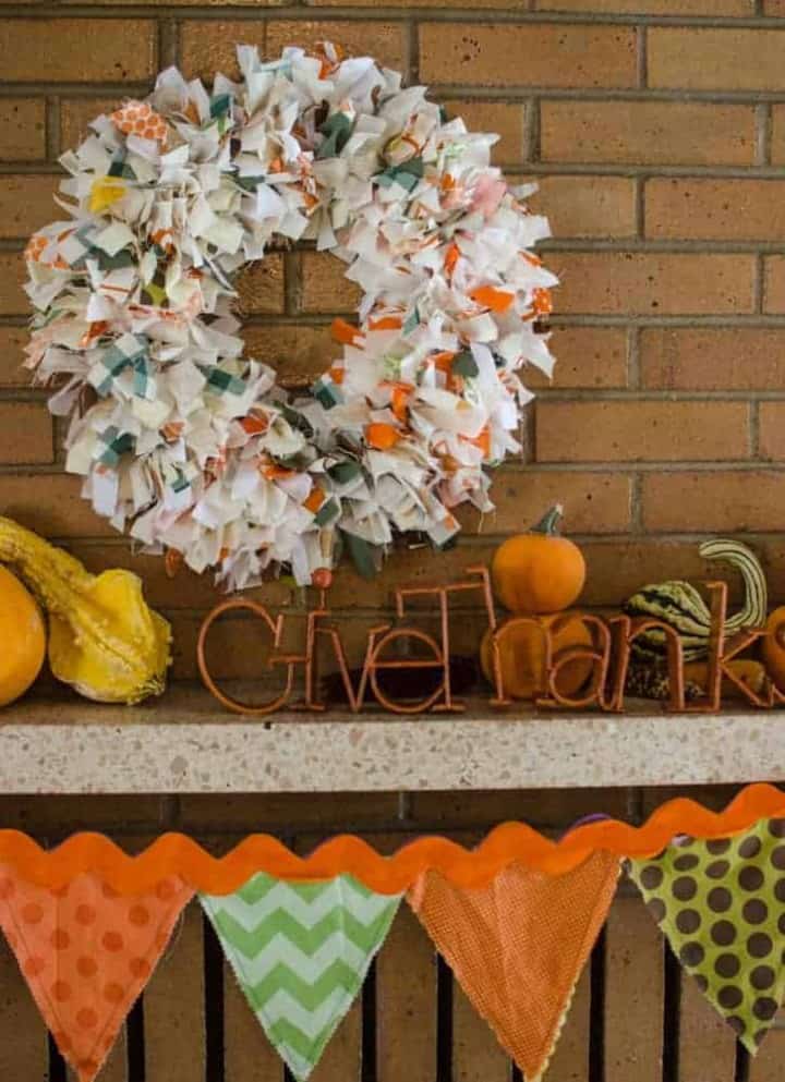 DIY Fall Rag Wreath — Bless this Mess