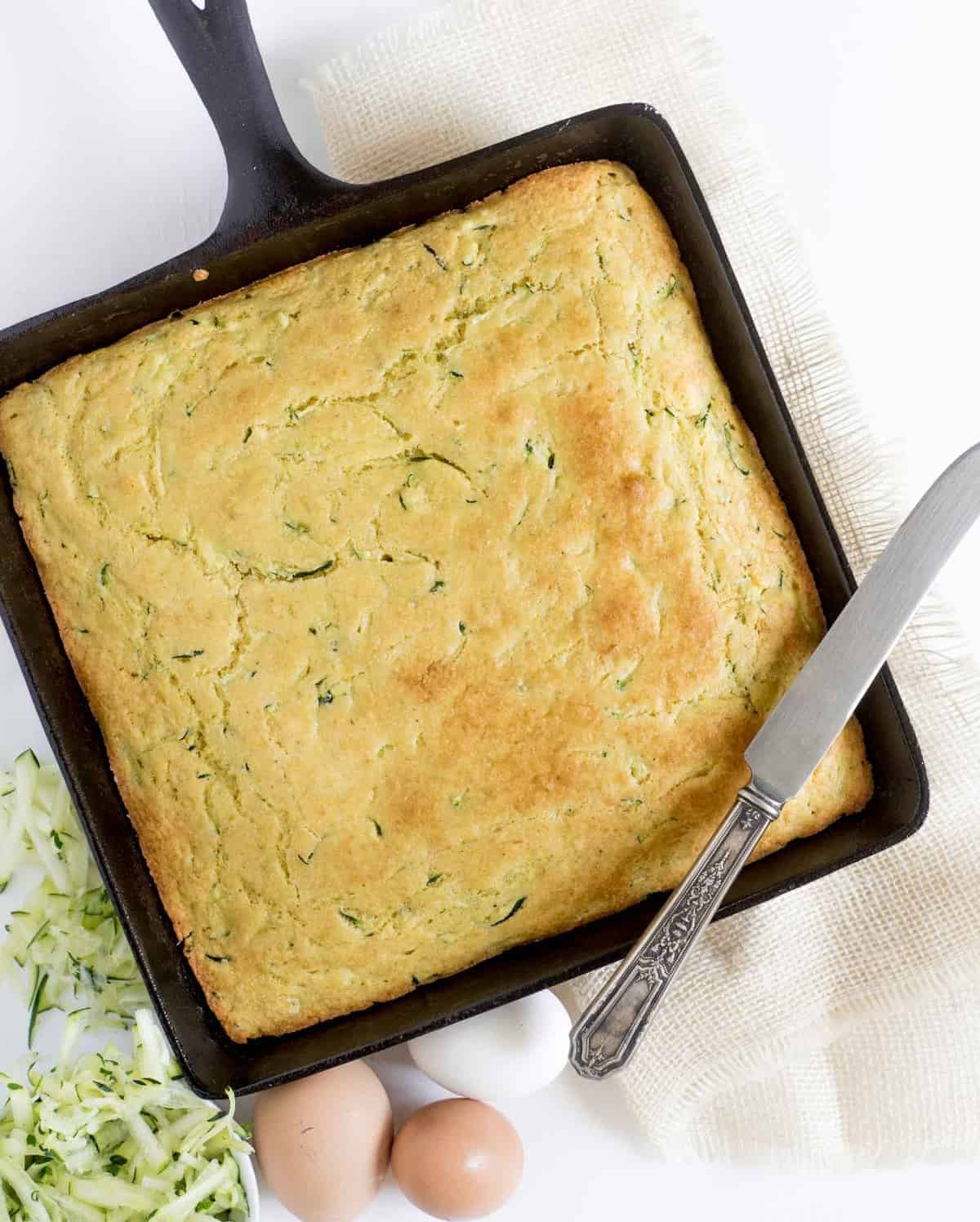 The Best Zucchini Corn Bread Recipe | Easy, Fluffy & Sweet Corn Bread