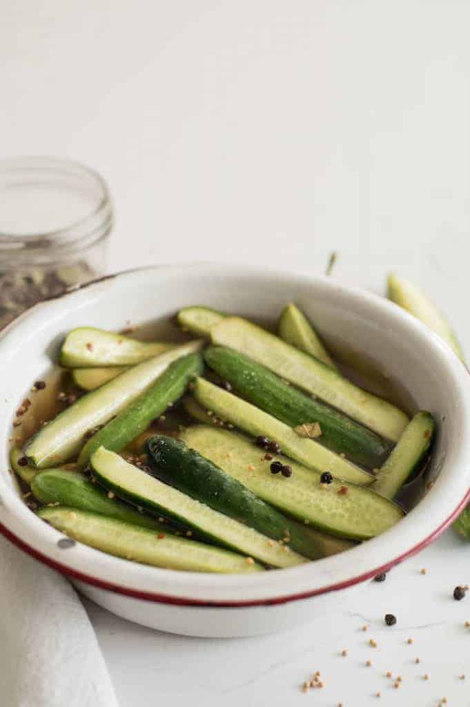 Sweet and Spicy Cucumbers and Vinegar | Easy 5 Minute Pickle Recipe