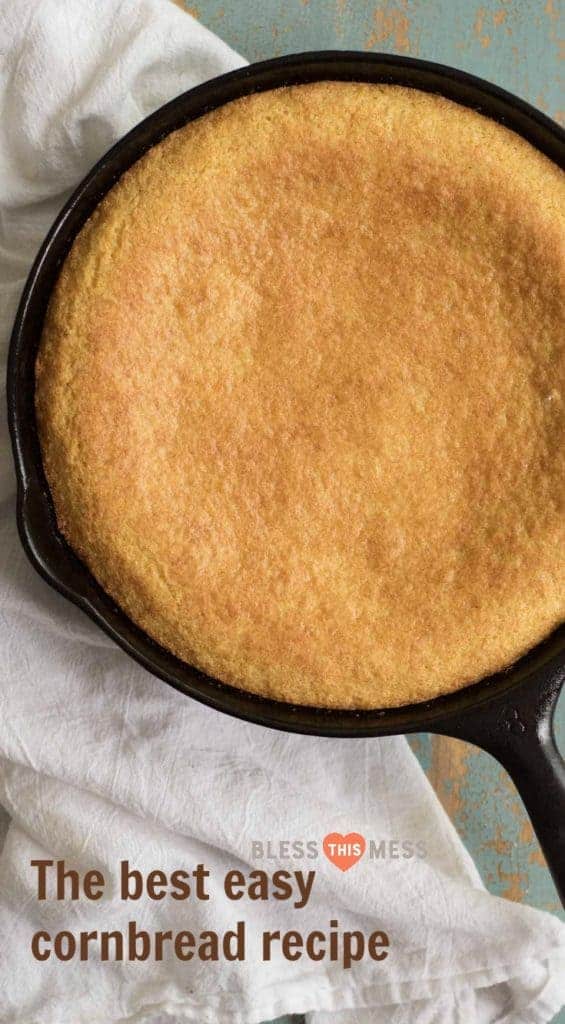 Easy Cornbread Recipe Moist Fluffy Homemade Cornbread