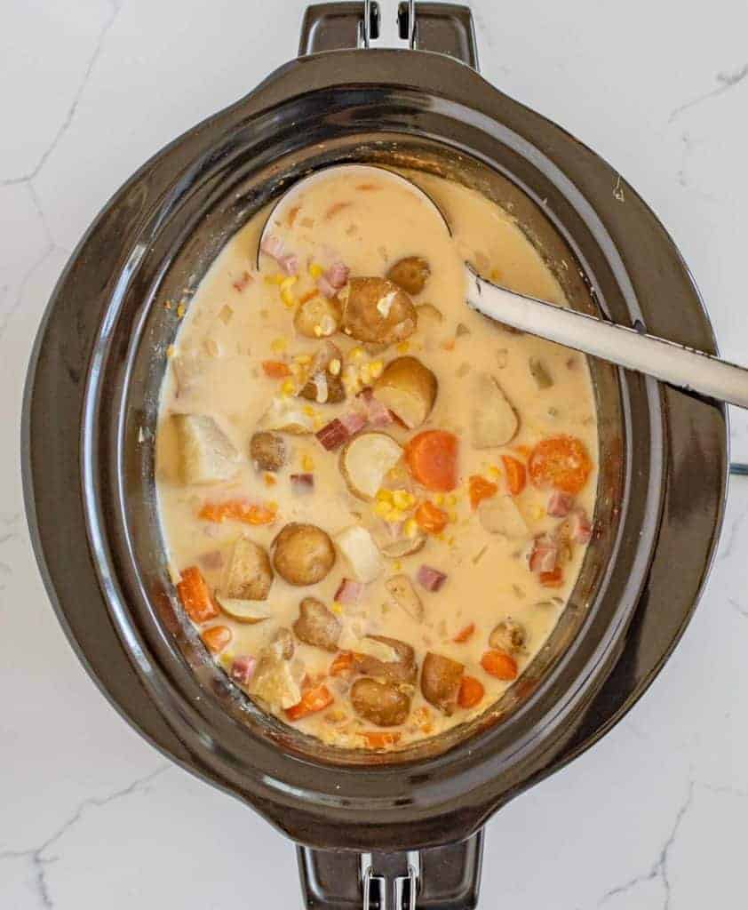 Creamy Slow Cooker Potato Corn Chowder Recipe | Crockpot Chowder