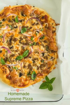 Homemade Supreme Pizza Recipe | Make Your Own Sauce + Toppings