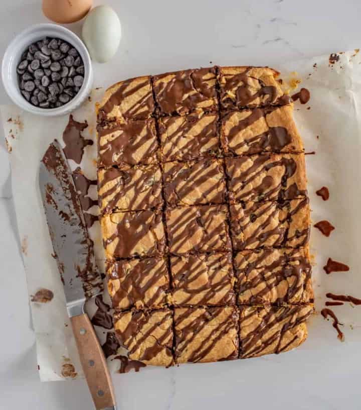 Cheater Chocolate Chip Cookie Bars - Bless This Mess