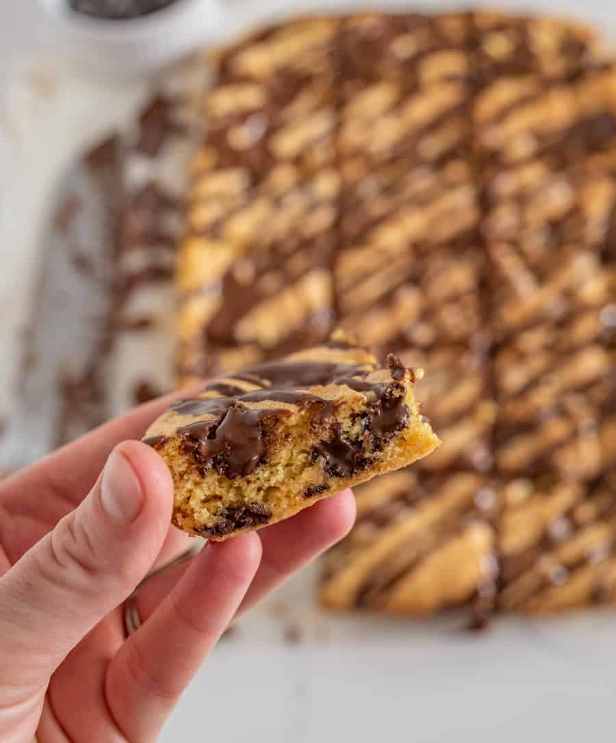 Cheater Chocolate Chip Cookie Bars - Bless This Mess