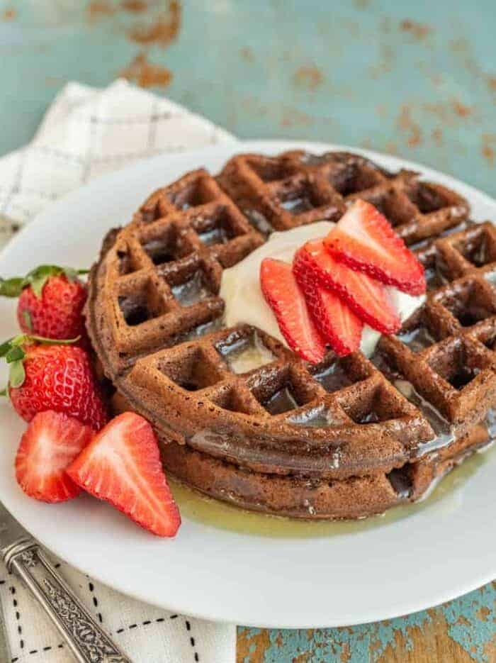 Easy Homemade Waffles From Scratch — Bless this Mess