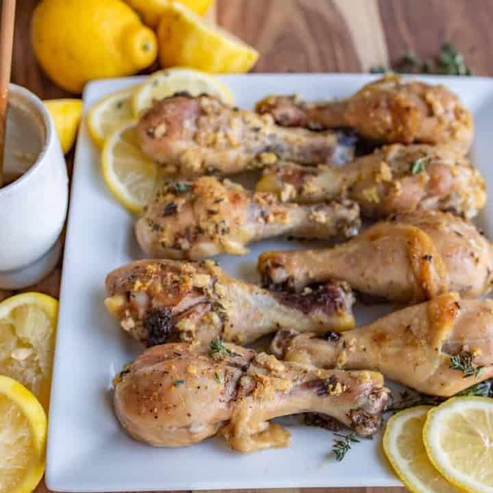 Lemon Garlic Baked Chicken Legs | An Oven-Baked Chicken Legs Recipe