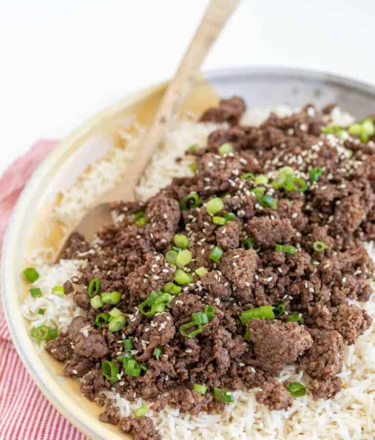 Easy Korean Ground Beef and Rice — Bless this Mess