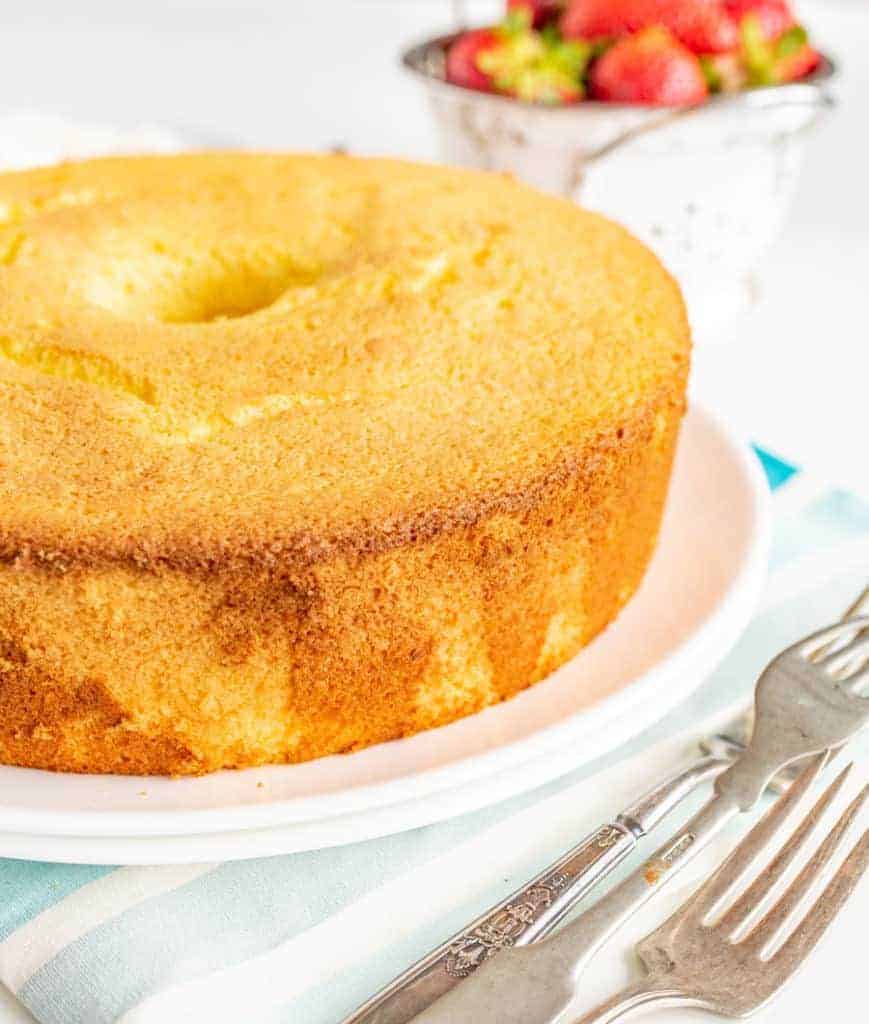 Lemon Chiffon Cake Recipe: Angel Food Cake Meets Pound Cake!