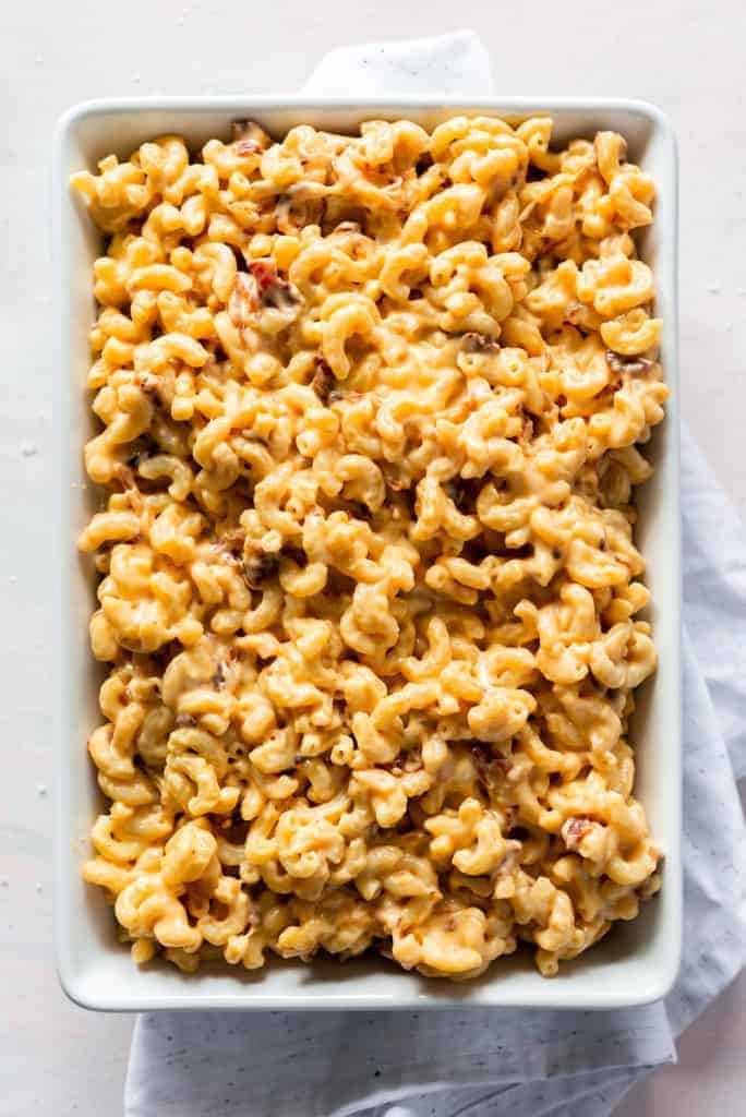 Creamy Baked Macaroni and Cheese with Bacon — Bless this Mess