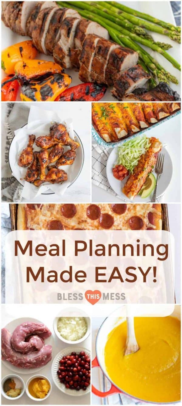 3 Steps to EASY Meal Planning + FREE printable calendars — Bless this Mess
