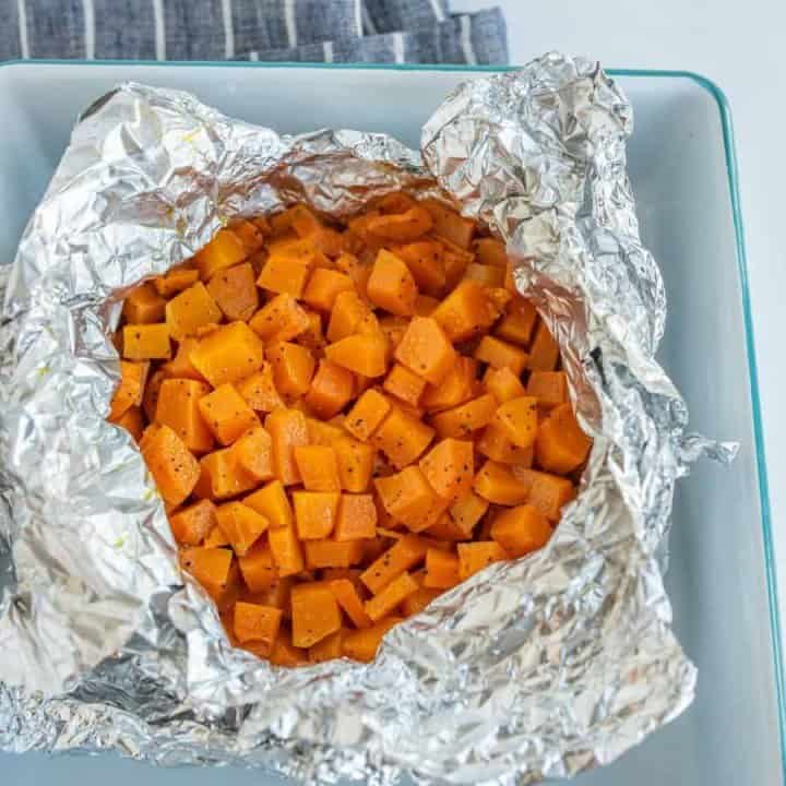 Grilled Butternut Squash in a Foil Packet — Bless this Mess