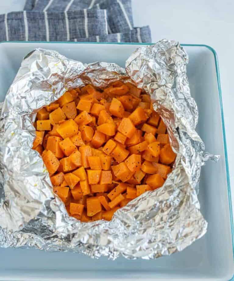 Grilled Butternut Squash in a foil packet — Bless this Mess