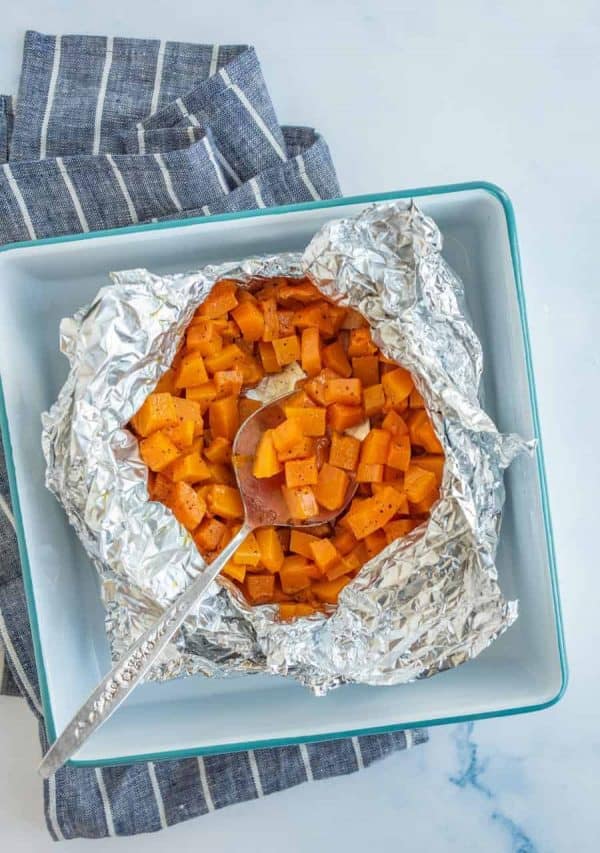 Grilled Butternut Squash in a Foil Packet — Bless this Mess