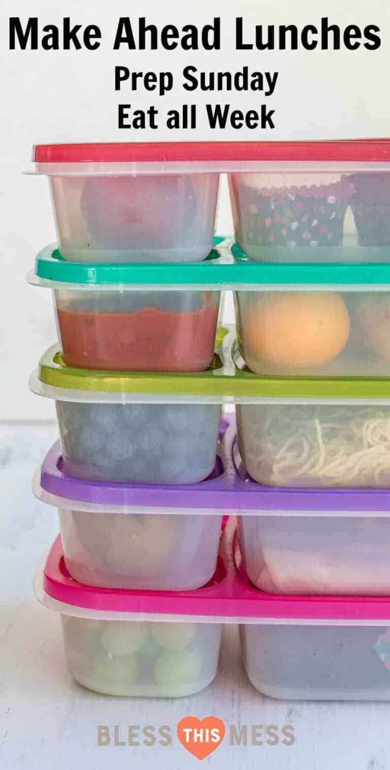 Make Ahead Lunch Box Ideas: Pack on Sunday, No morning prep! — Bless ...