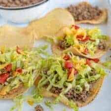 Easy Ground Beef Tostada Recipe — Bless this Mess