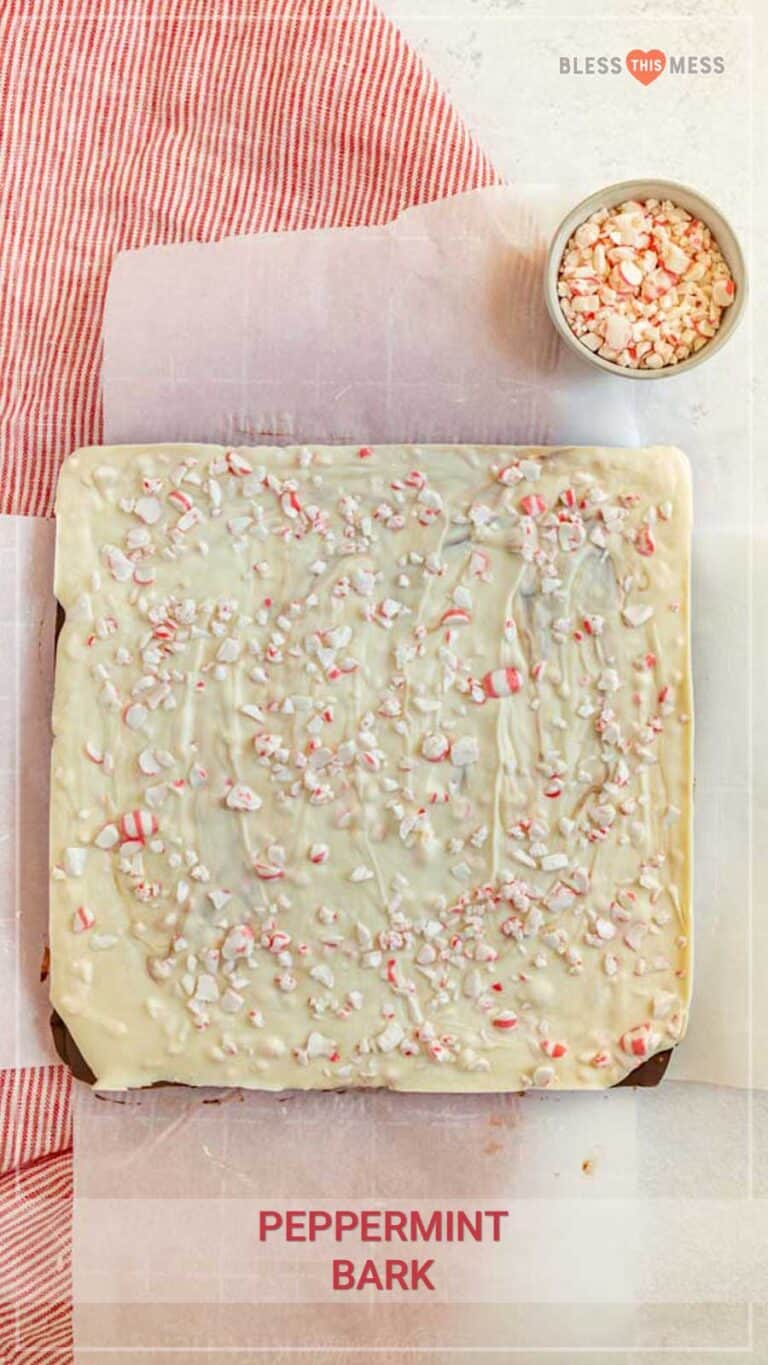Homemade Peppermint Bark Candy Recipe - Only 3 Ingredients!
