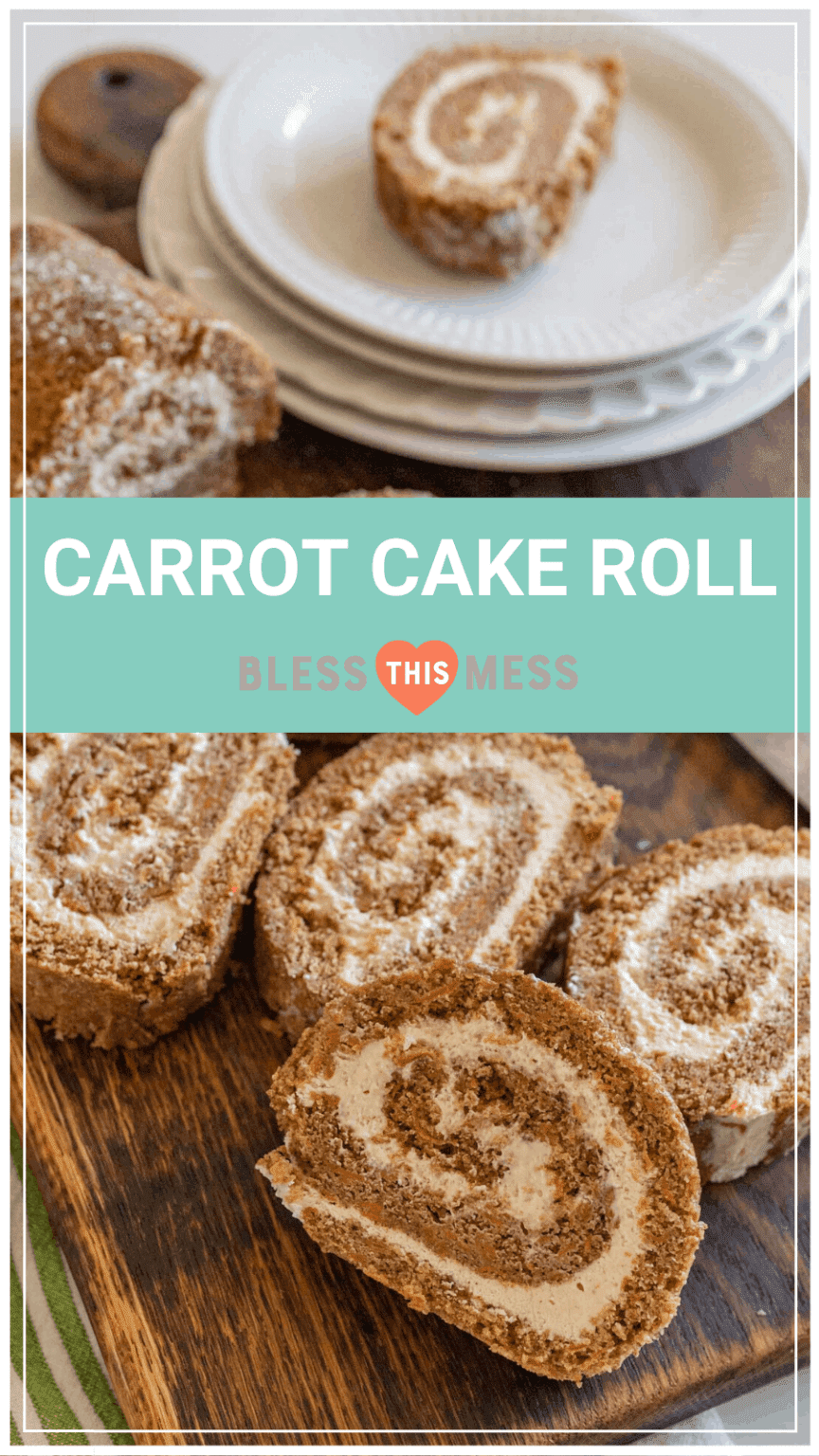 Carrot Cake Roll with Whole Wheat Flour — Bless this Mess