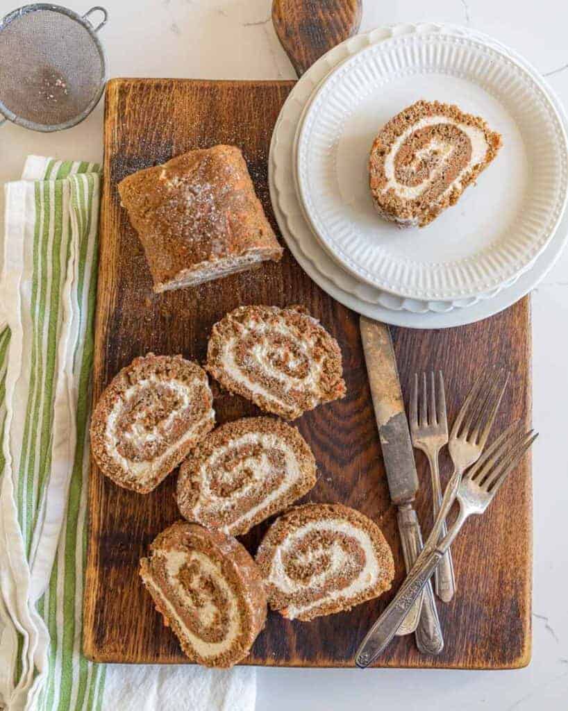 Carrot Cake Roll with Whole Wheat Flour — Bless this Mess