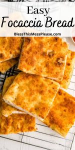 Parmesan Focaccia Bread | Italian Bread Recipe with Potato and Olive Oil