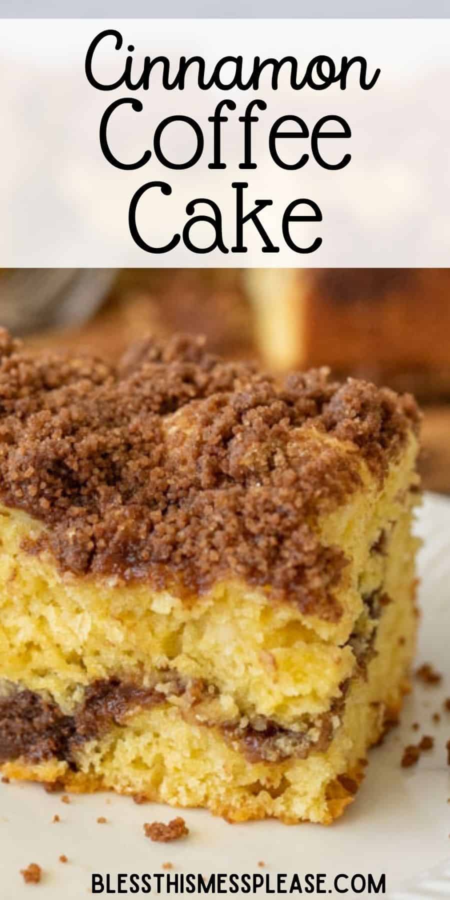 Cinnamon Sour Cream Coffee Cake — Bless this Mess