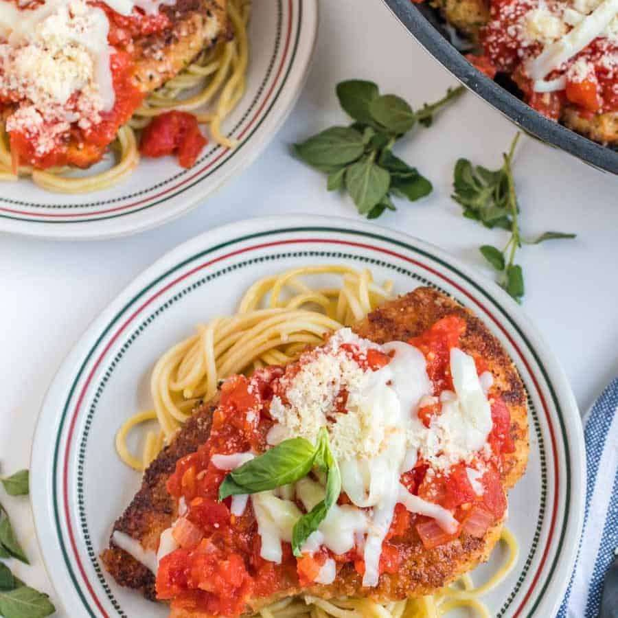 Easy Skillet Chicken Parmesan — Bless this Mess