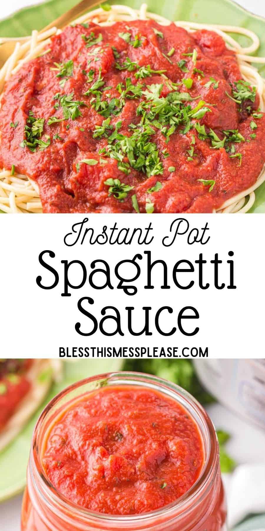 Instant Pot Spaghetti Sauce — only 10 MINUTE cook time!