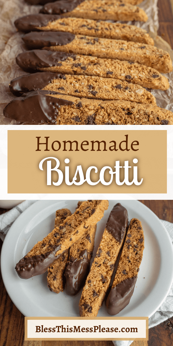Biscotti with Almonds and Chocolate — Bless this Mess
