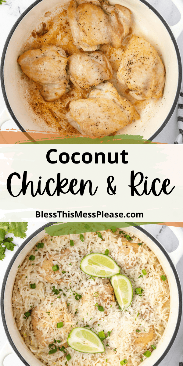 One Pot Coconut Chicken and Rice | Easy Chicken Dinner Recipe