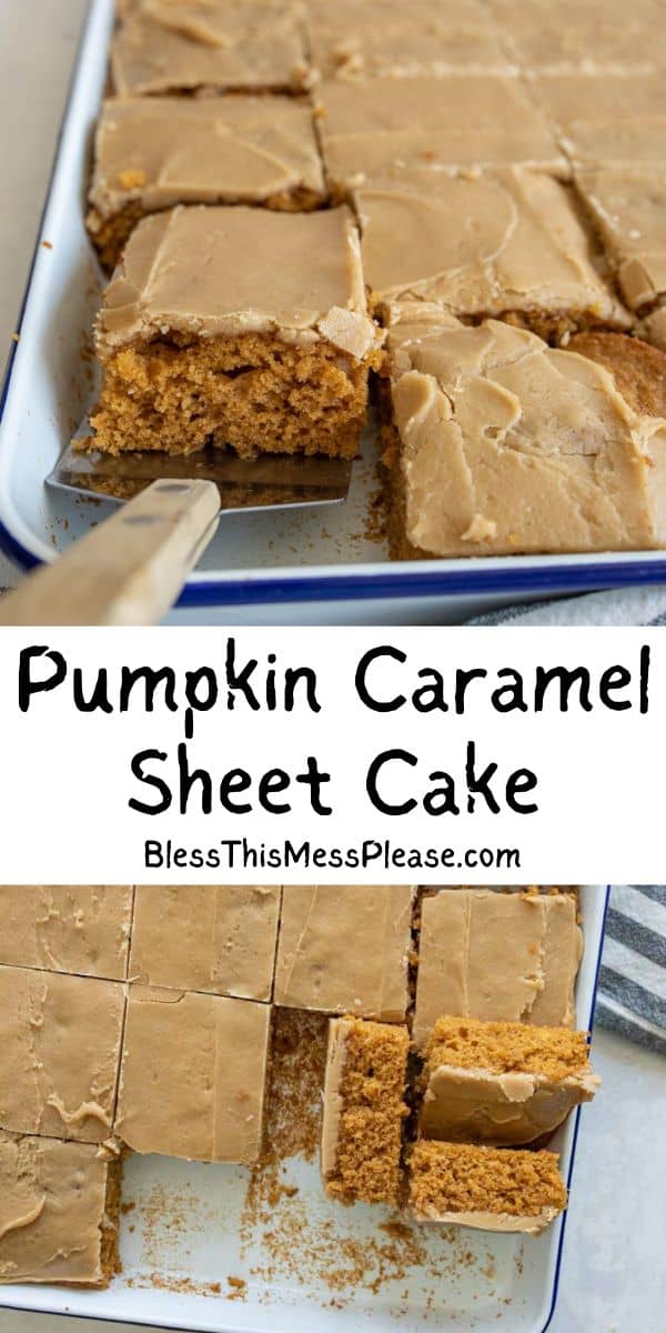 Pumpkin Sheet Cake with Caramel Frosting — Fall Baking Ideas