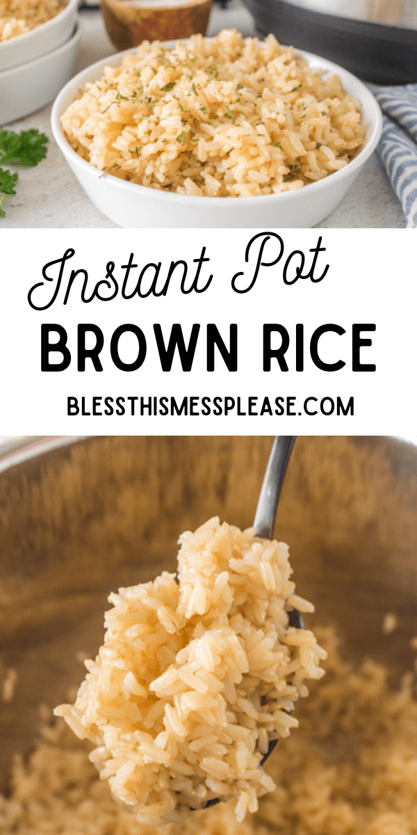 Instant Pot Brown Rice — Bless this Mess