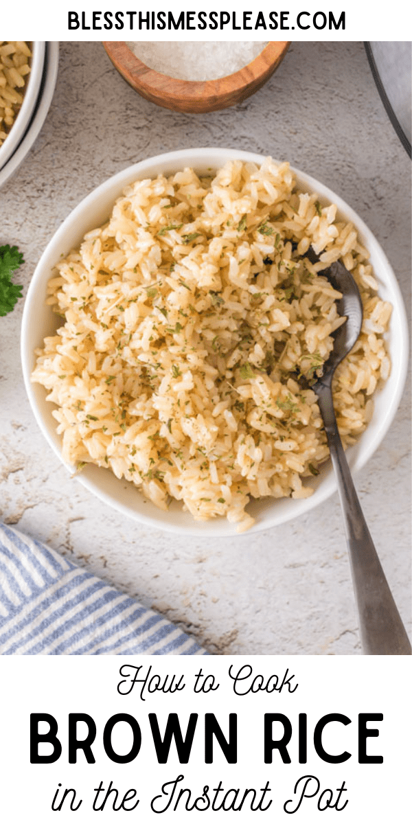 Instant Pot Brown Rice — Bless this Mess