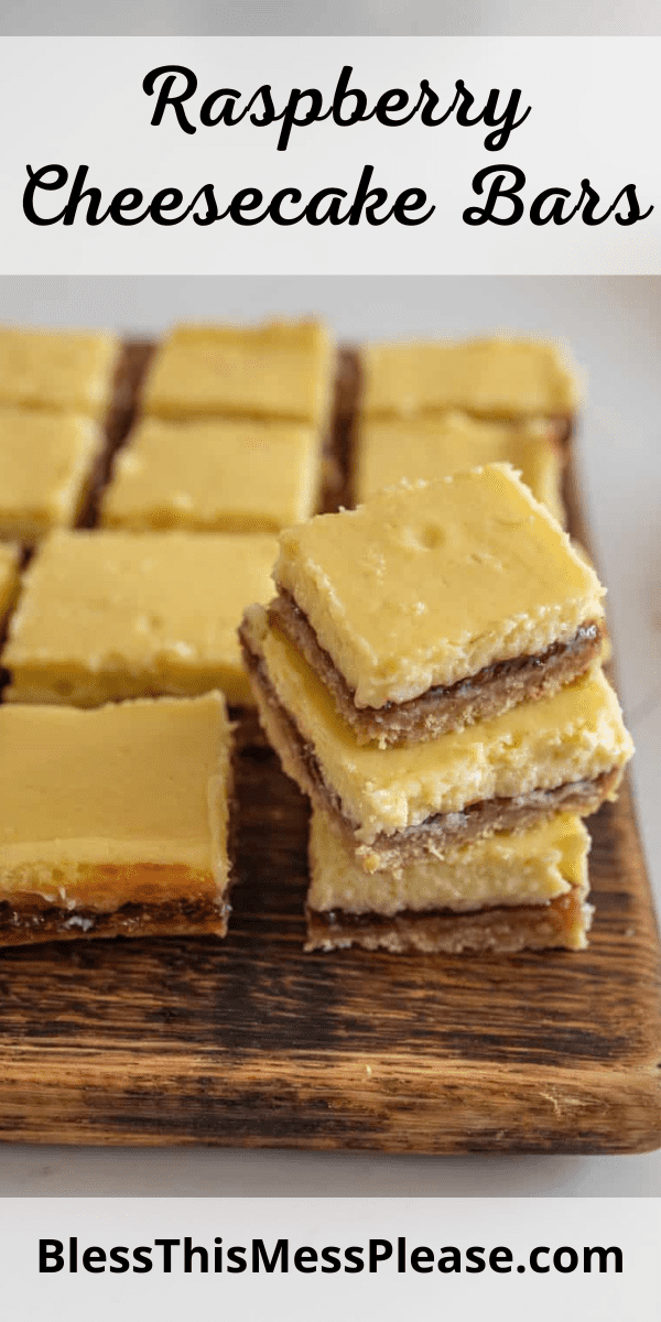 Raspberry Cheesecake Bars — Bless this Mess