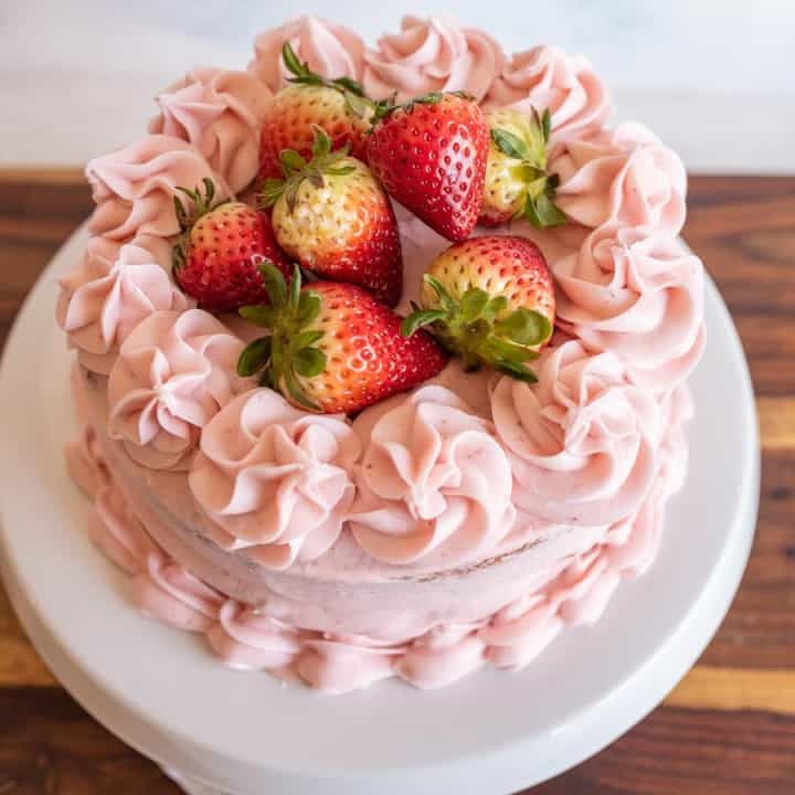 Simple Strawberry Cake Recipe — Bless this Mess