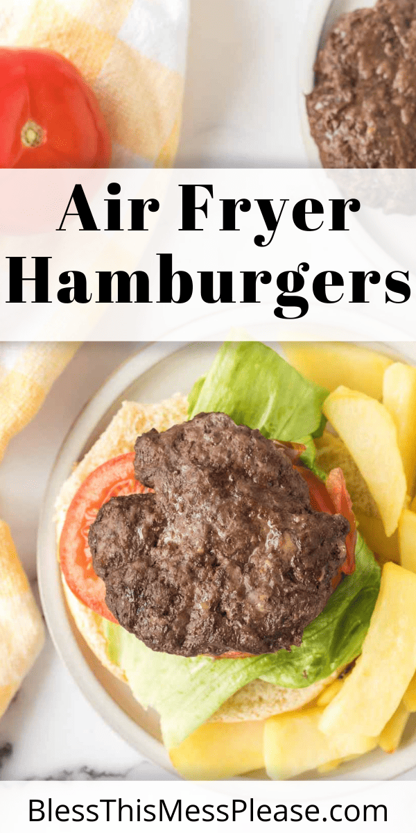 Air Fryer Hamburgers — Bless this Mess
