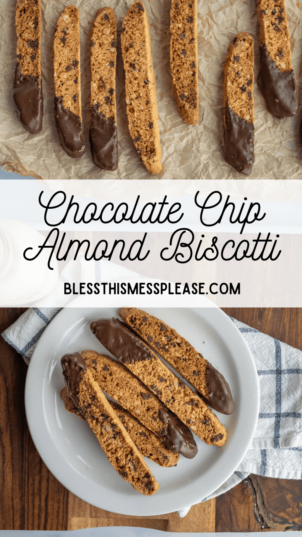 Biscotti with Almonds and Chocolate — Bless this Mess