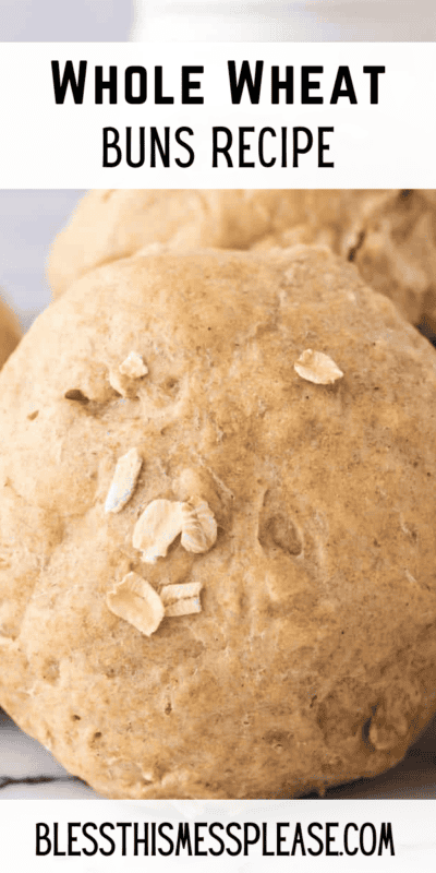 Light & Fluffy Whole Wheat Hamburger Buns Recipe — Bless this Mess