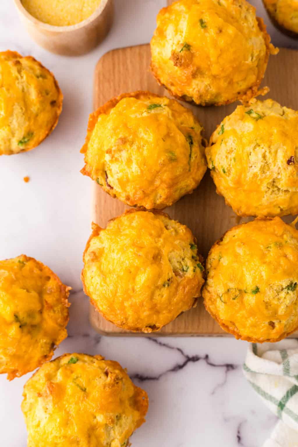 Cheddar Bacon Cornbread Muffins | Savory Cornbread Muffin Recipe