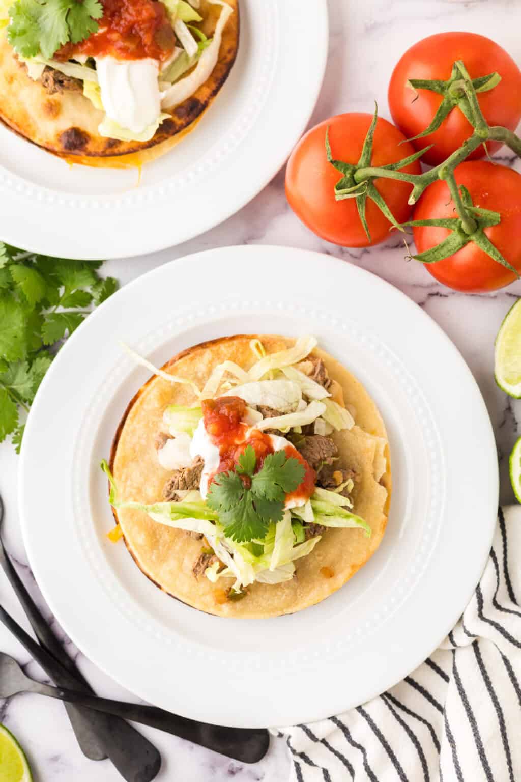 Ground Beef Tostada Recipe — Easy Ground Beef Tostada Recipe