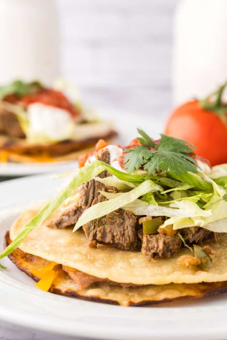 Ground Beef Tostada Recipe — Easy Ground Beef Tostada Recipe
