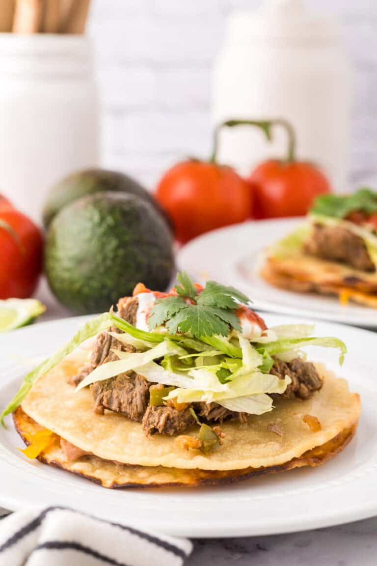 Ground Beef Tostada Recipe — Easy Ground Beef Tostada Recipe