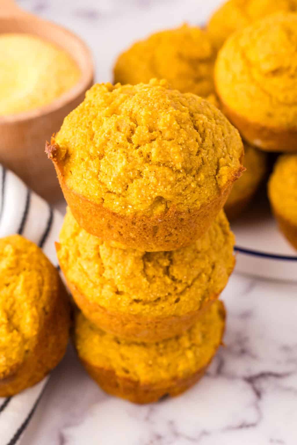 Fluffy Pumpkin Cornbread Muffins | Moist & Delicious Muffins Recipe